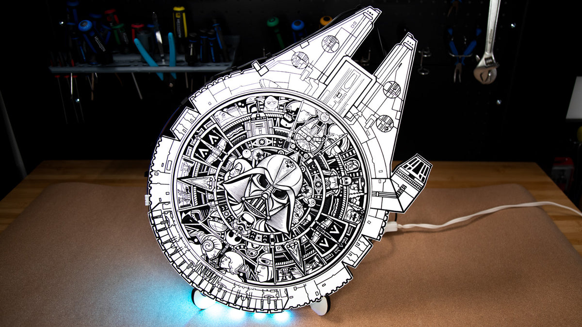 Star Wars Millennium Falcon Plaque - CNC Projects Tutorial – MakeTechCreate