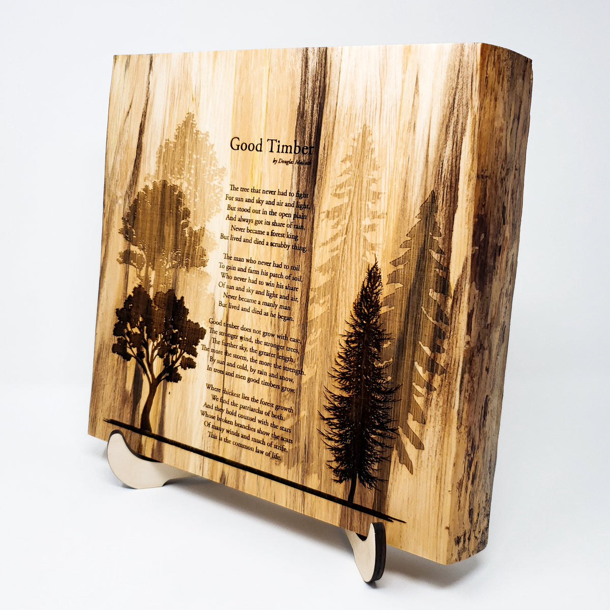 Douglas Malloch's Famous Poem "Good Timber" Wood Plaque – MakeTechCreate