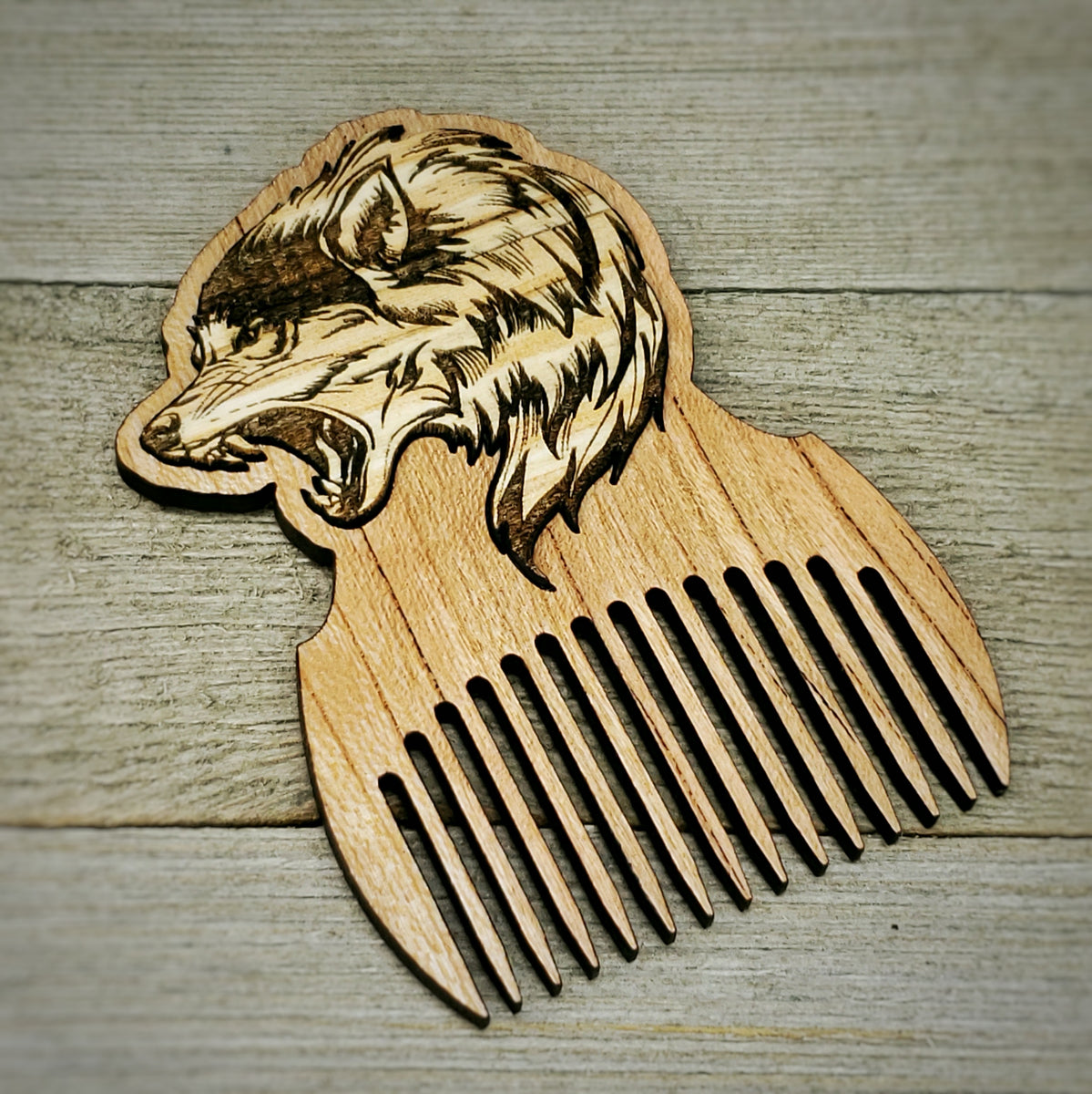Wolf Head Beard Pick / Wolf Beard Comb – MakeTechCreate