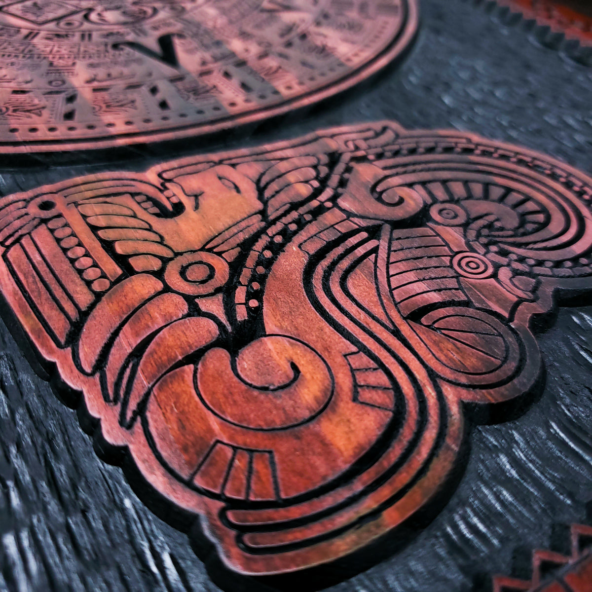 Aztec Calendar Wooden Plaque / Aztec Wall Art Sun Stone – MakeTechCreate